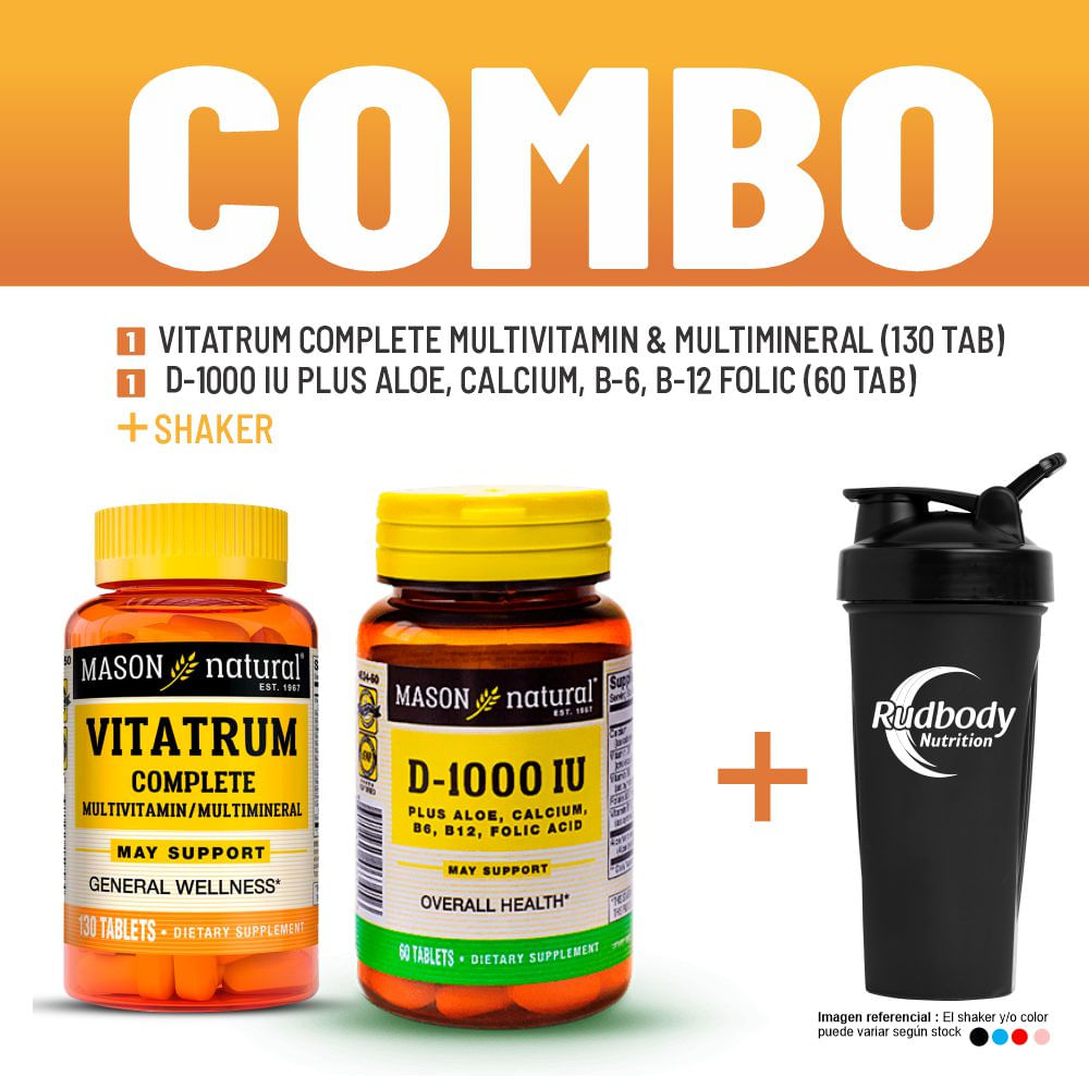 Combo Vitaminas Mason - Vitatrum Complete Multivitamin & Multimineral ...