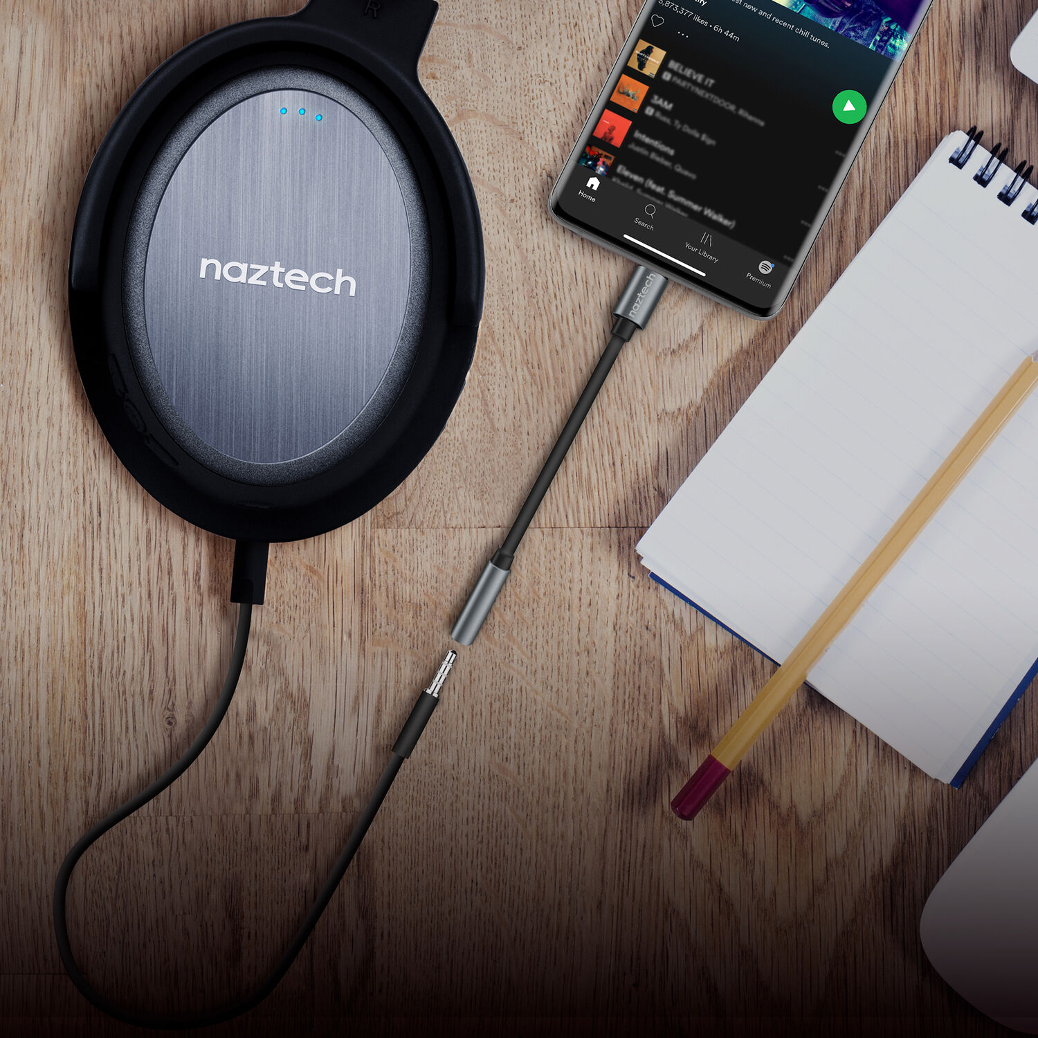 Adaptador de Audio Naztech Usb Type C a 3.5Mm 5 - Real Plaza