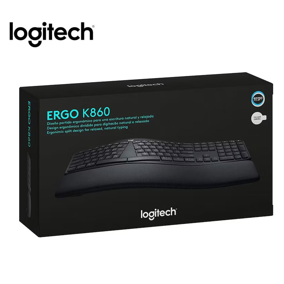 Teclado Logitech Ergo K860 Wireless / Bt Sp Black - Real Plaza