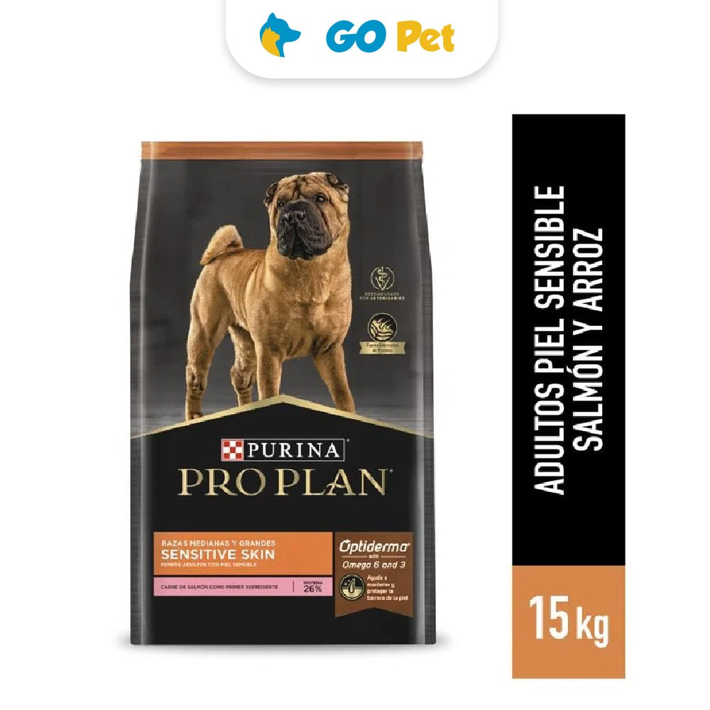 Alimento para Perros ProPlan Adult Sensitive Raza Mediana y Grande Sensible 15 Kg - Real Plaza