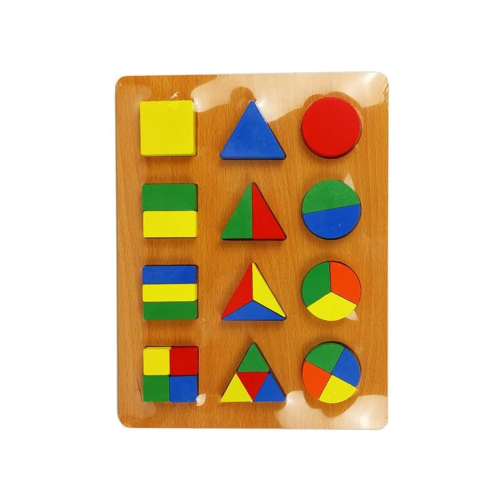 Rompecabezas de Madera con Figuras Geométricas para Niños - Real Plaza