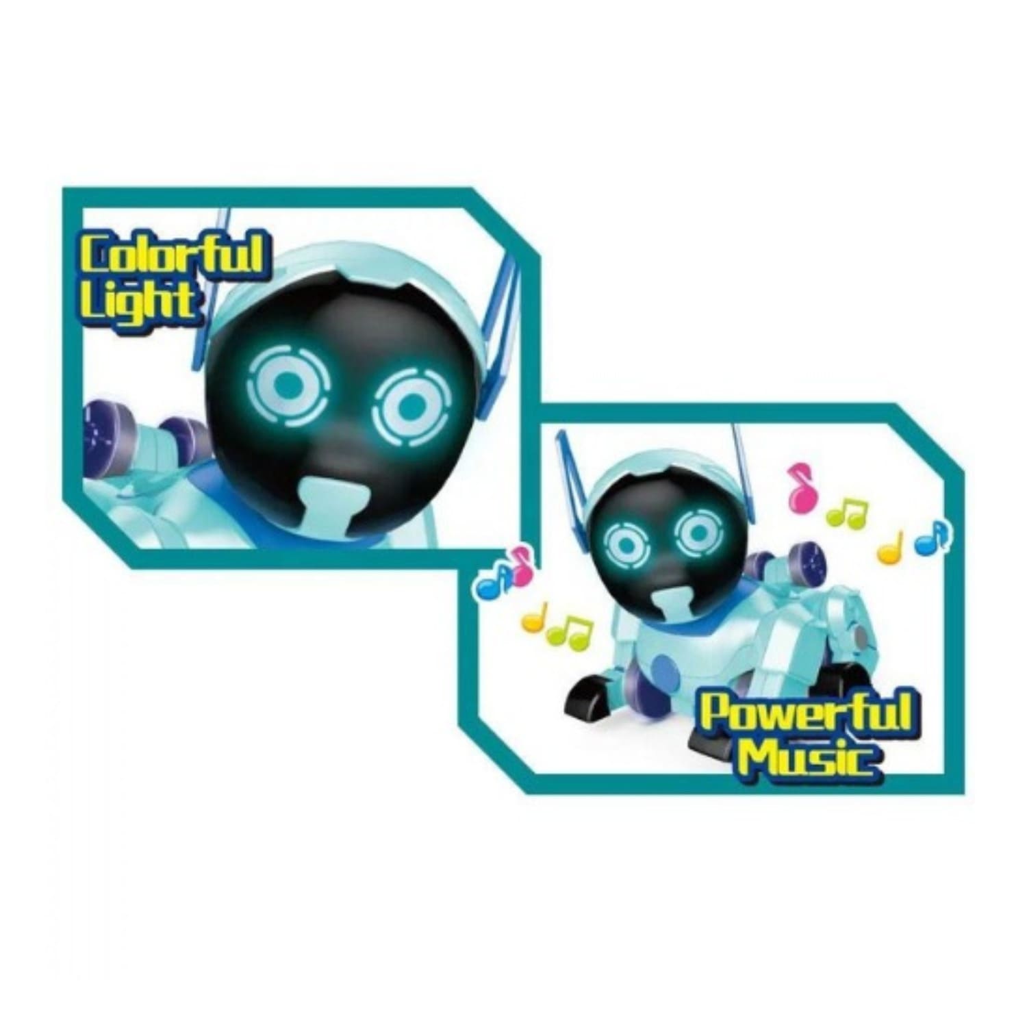 Perro Robot Inteligente Color Celeste Multifuncional con Sonido y Luces ...