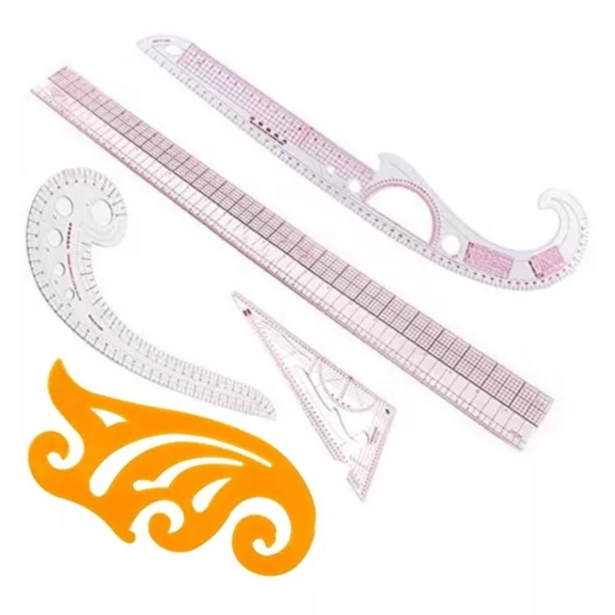 Regla Francesa Regla Métrica Costura Patrón Curva Francesa por 5 Piezas ...