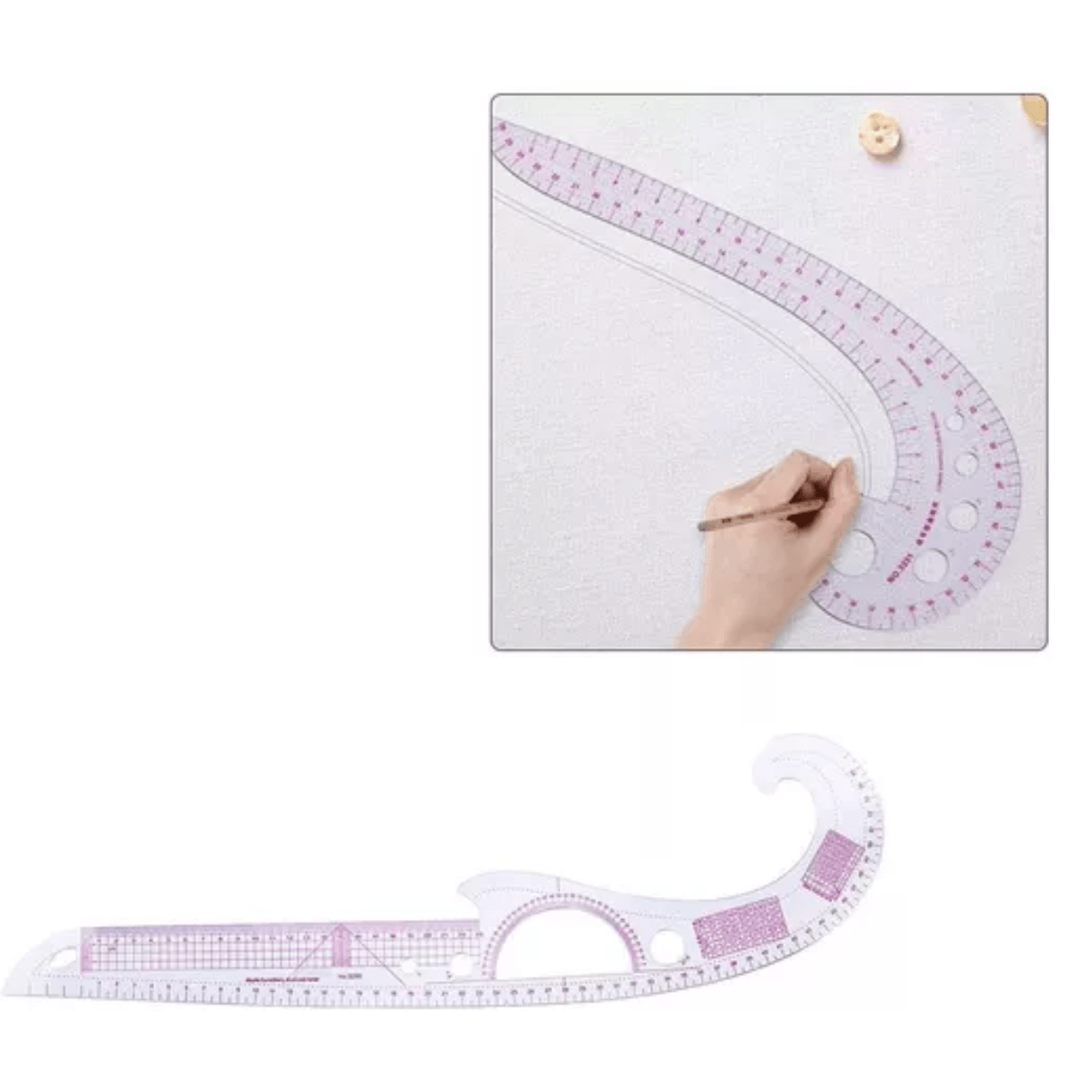 Set de Reglas Francesa para Moldes Confección Sastre Regla Patronaje ...