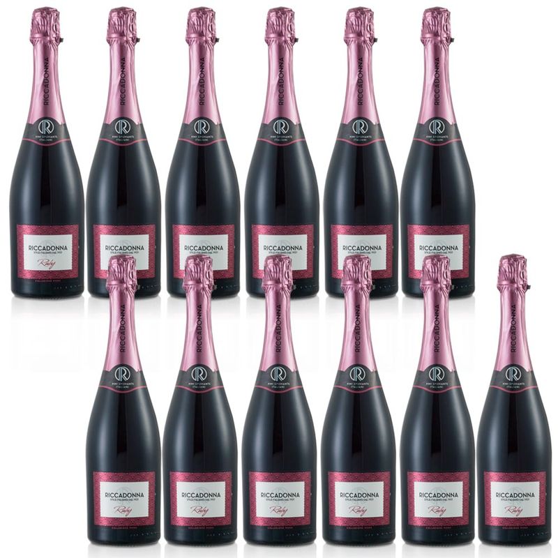 Pack Espumante RICCADONNA Ruby Dolce 750ml Botella 12un - Real Plaza
