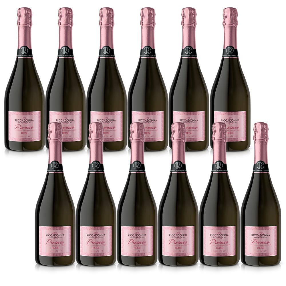 Pack Espumate Prosecco RICCADONNA Rosé 750ml Botella 12un - Real Plaza