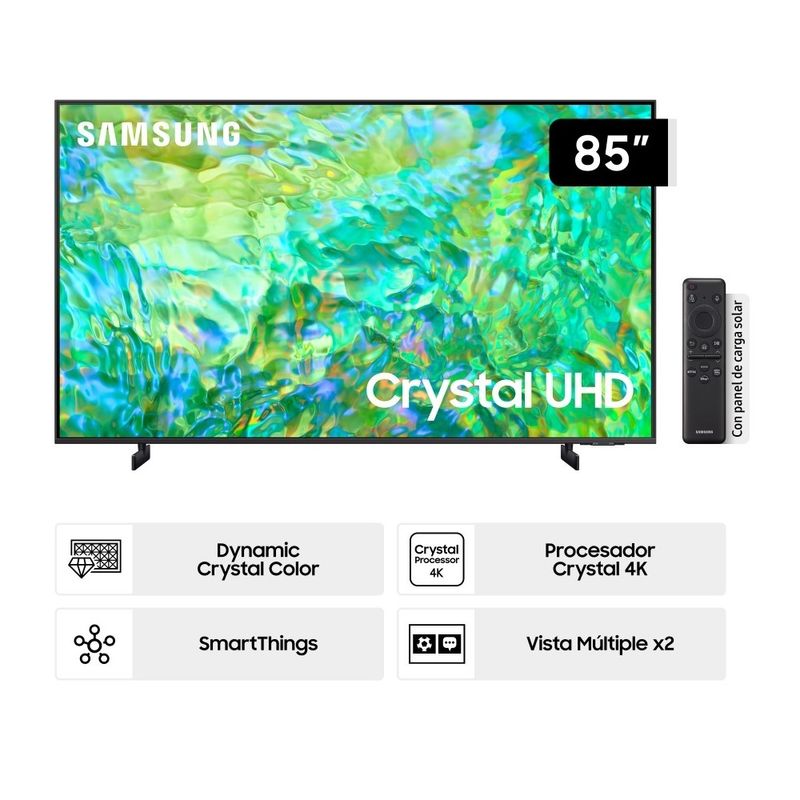 Televisor Samsung Smart TV 85" UHD 4K UN85CU8000GXPE Color Crystal ...