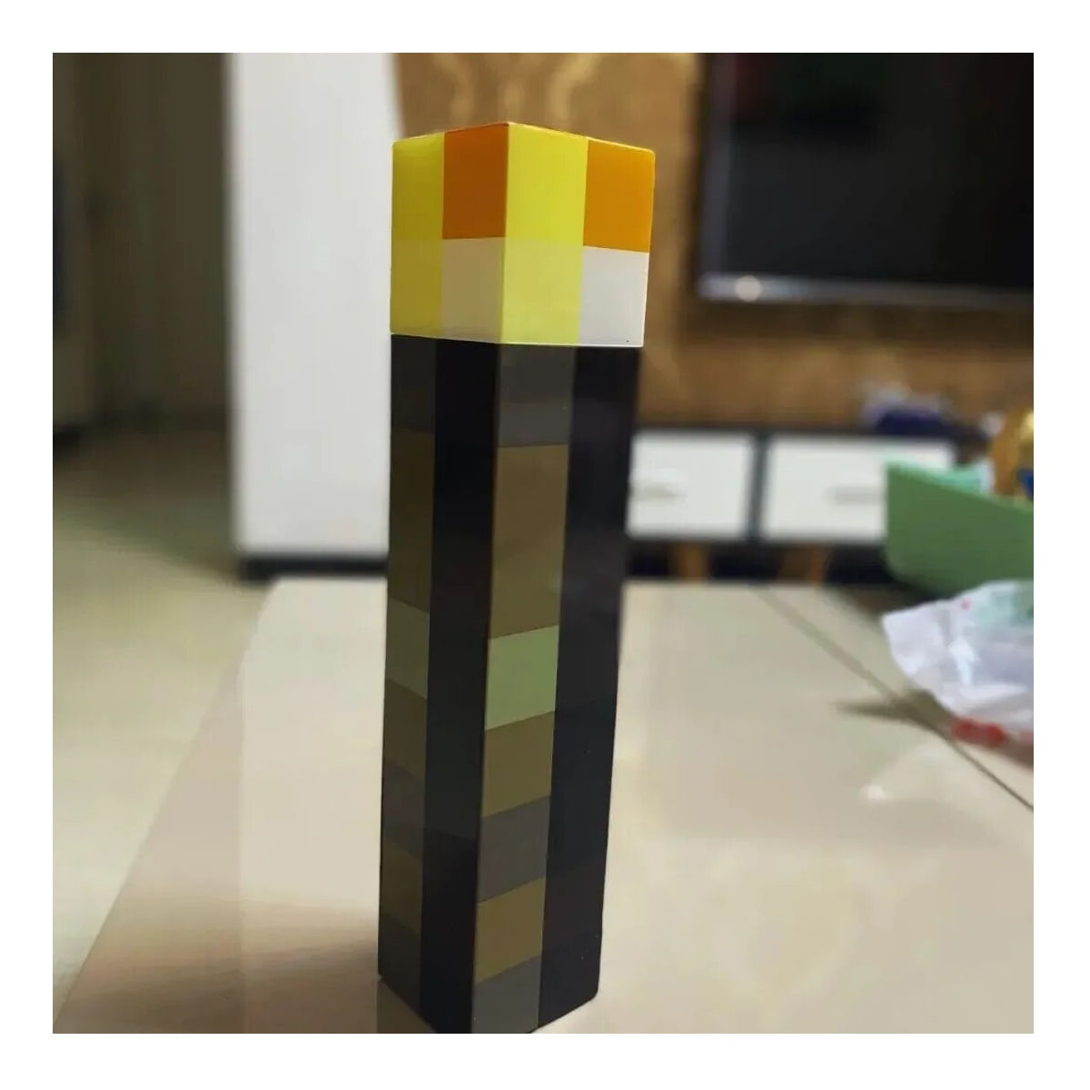 Lámpara Led de 4 Colores, Antorcha Tipo Minecraft - Real Plaza