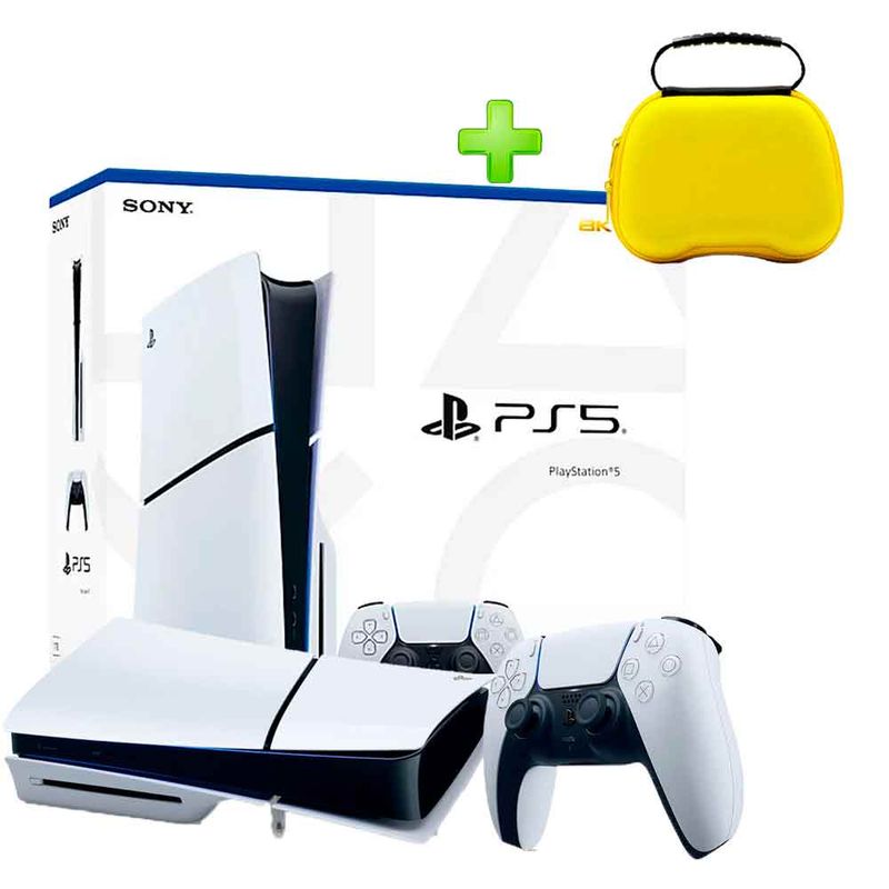 Pack Consola PS5 Slim con Lector 1TB + Estuche para Mando PS5 Amarillo ...
