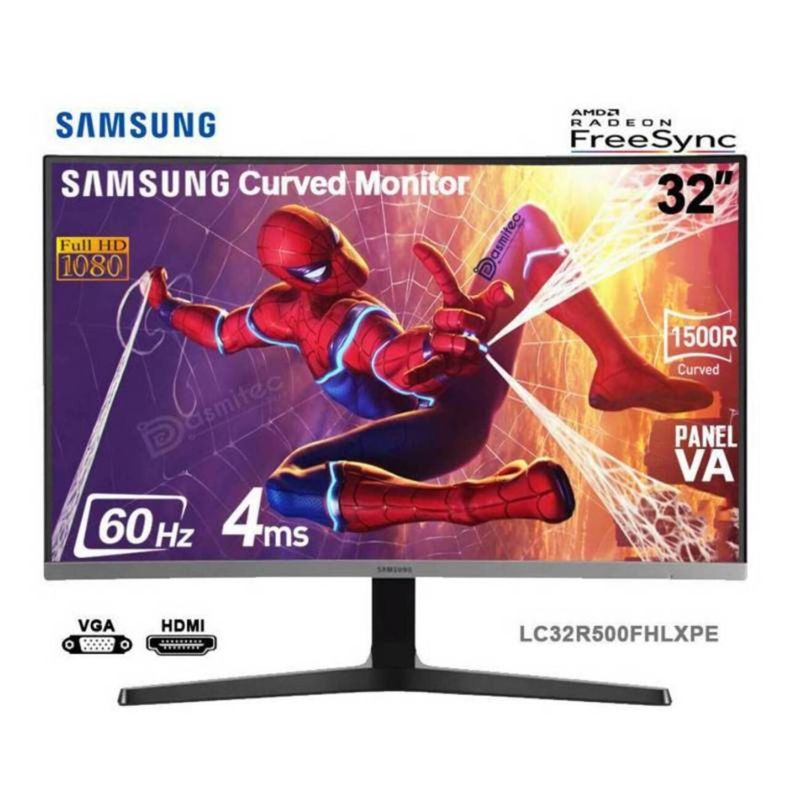 Monitor Samsung Curvo 32 LC32R500FHLXPE VA 60HZ 4MS FreeSync - Real Plaza