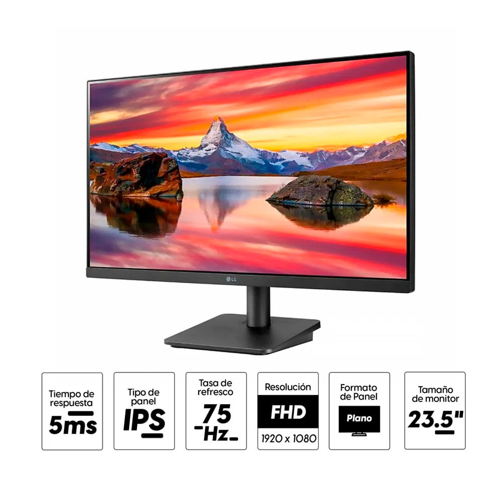 Monitor LG 24MQ400-B, 23.8", 1920x1080, IPS, Full HD, HDMI / VGA ...