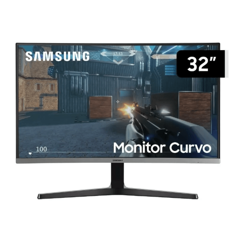 Monitor Samsung Curvo 32 LC32R500FHLXPE VA 60HZ 4MS FreeSync - Real Plaza