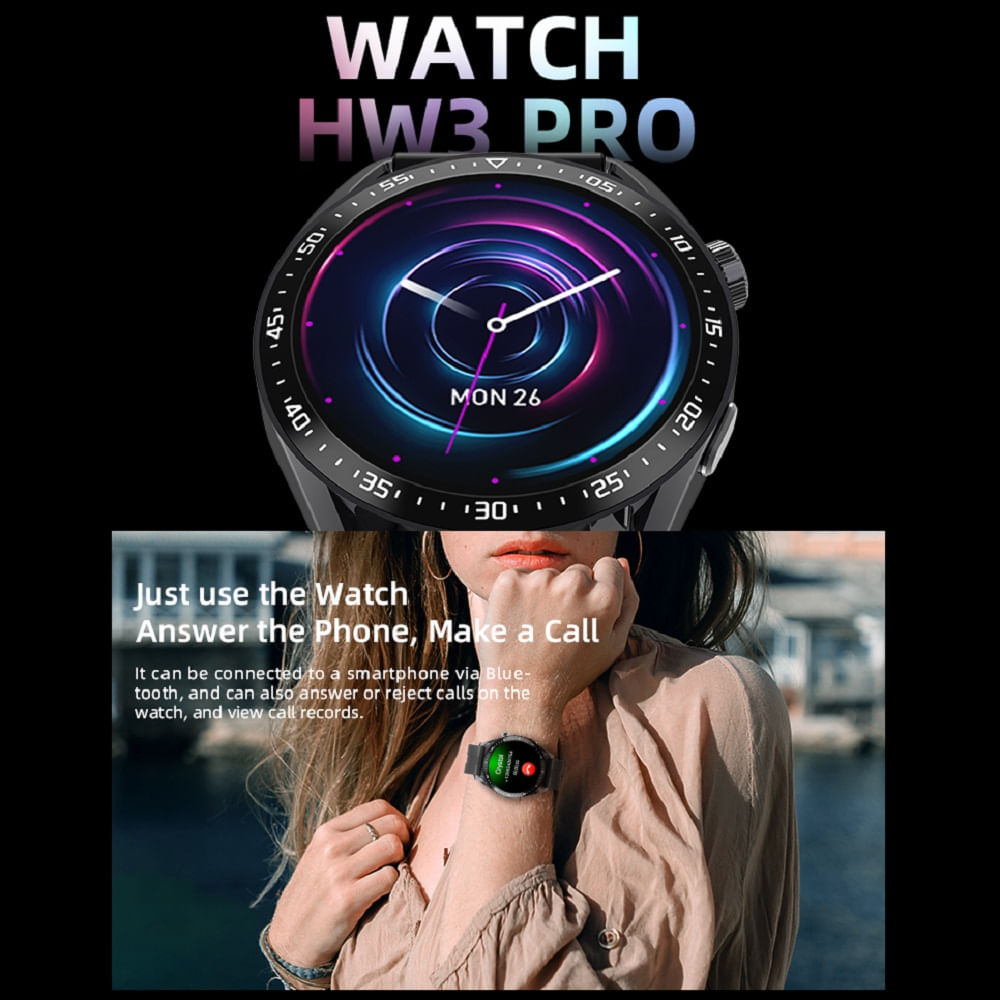 SMARTWATCH HW3 PRO ALTA GAMA NFC modelo 2023 MARRON - Real Plaza