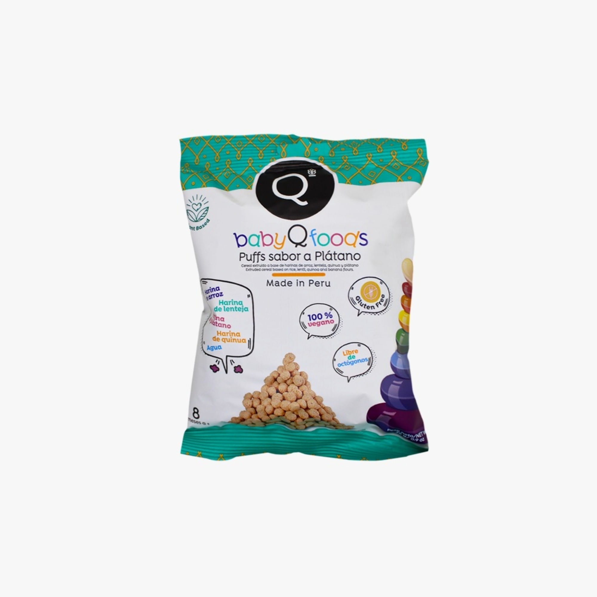Snack para Bebé QFOODS Quinua y Plátano Bolsa 25g - Real Plaza