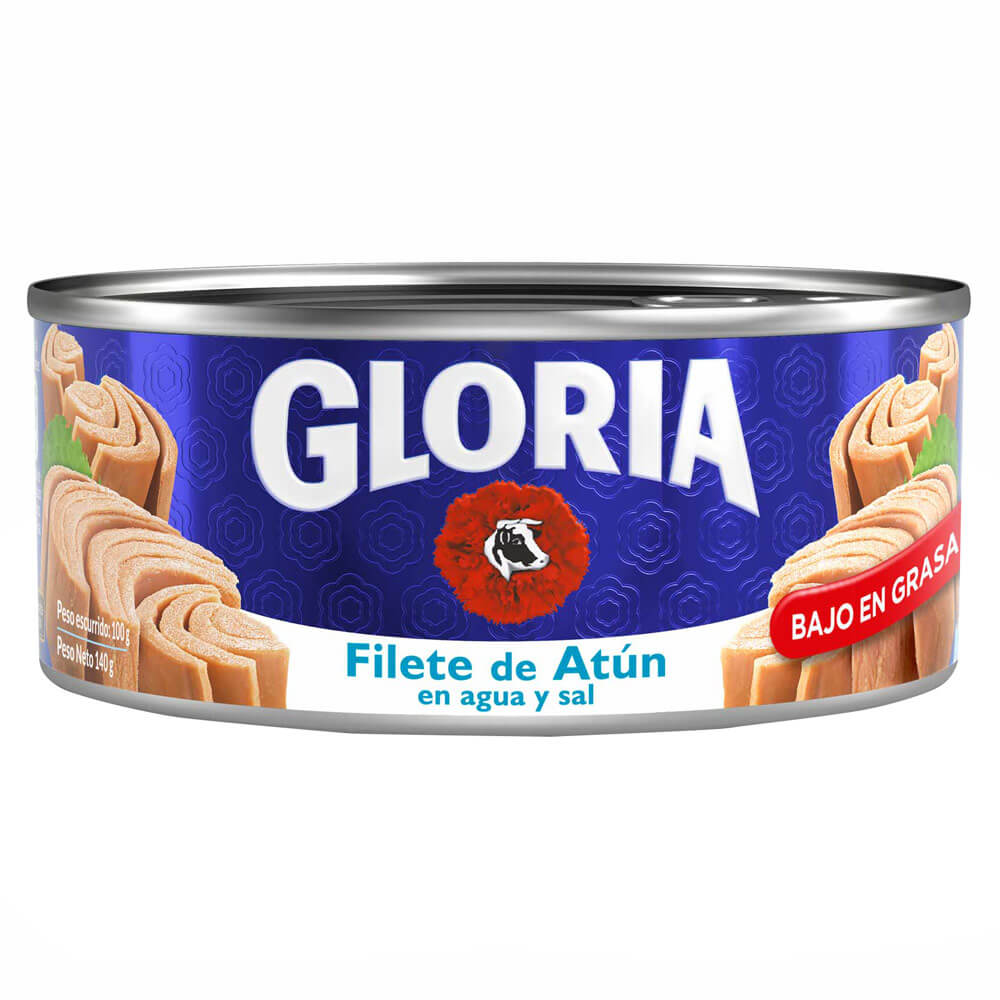 Filete de Atún en Agua y Sal GLORIA Lata 140g - Real Plaza