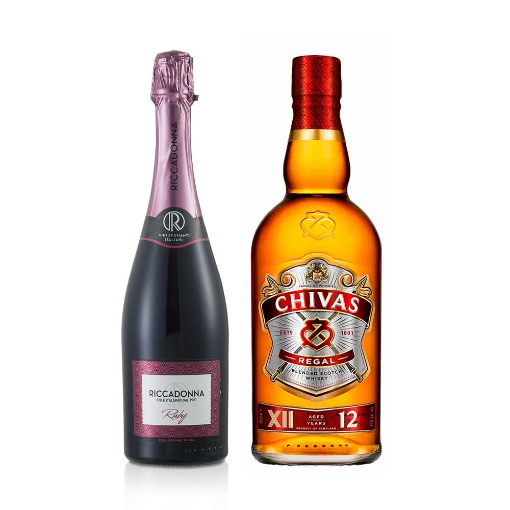 Pack Whisky CHIVAS REGAL 12 Años Botella 700ml + Espumante RICCADONNA ...