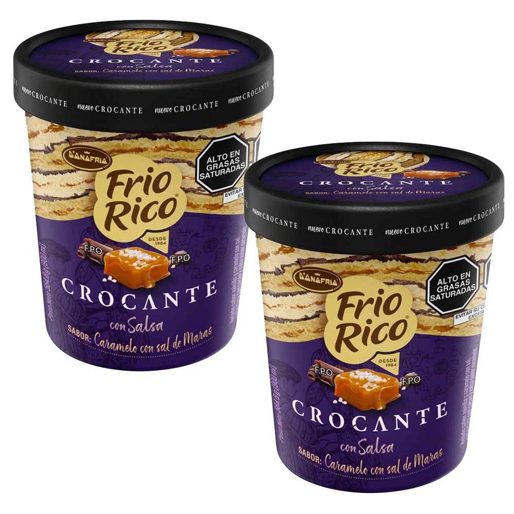 Pack Helado D'ONOFRIO Frio Rico Crocante Caramelo y Sal de Maras Pote ...