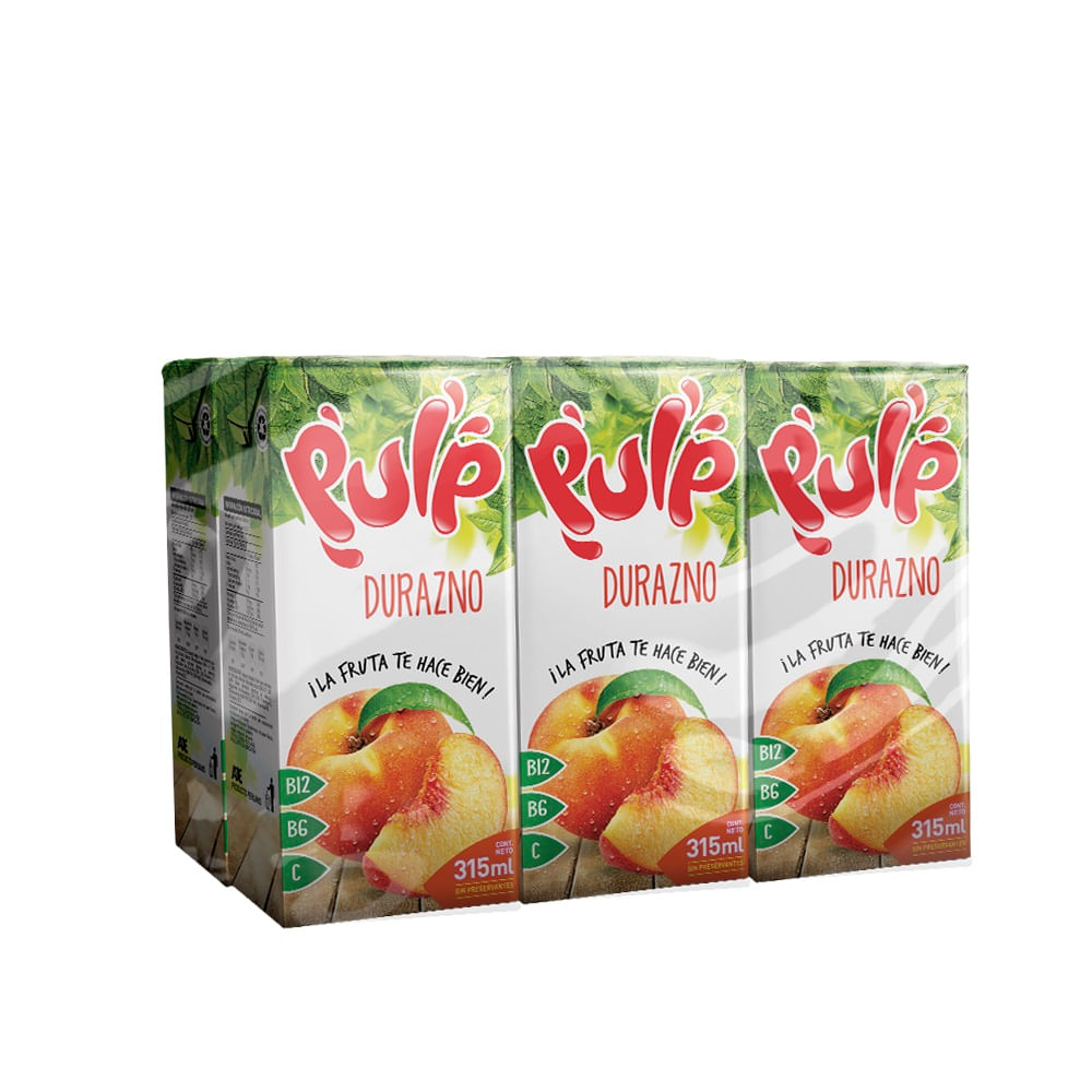 Bebida PULP Durazno Caja 315ml Paquete 6un - Real Plaza