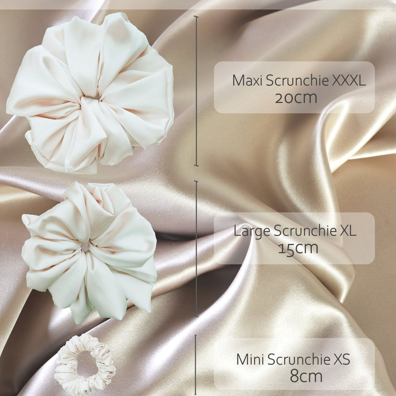 Set Oceano Silk Scrunchie 100 Seda Tamaño Gigante XXXL Color Verde Azul - Real Plaza