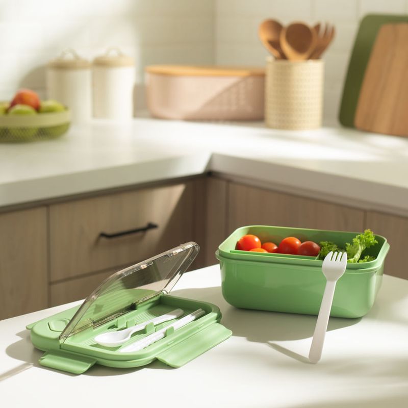 Taper de Alimentos con Cubiertos 1250 ml - Real Plaza