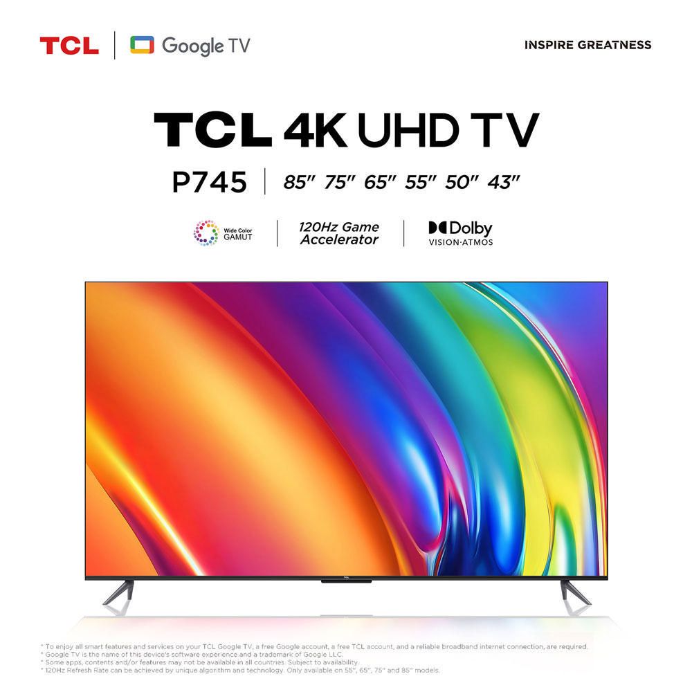 Televisor TCL LED 50" Ultra HD 4K Smart Tv 50P745 - Real Plaza