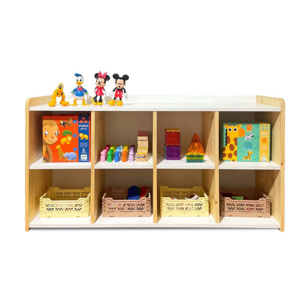 Juguetero Mi Madera Perfecta Ms 8 Cubos Natural - Real Plaza