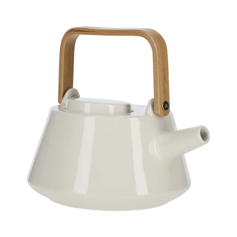 Tetera Cerámica con mango de madera 900 ml - Real Plaza