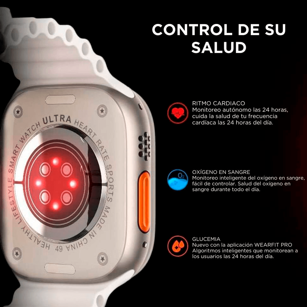 Smart Watch EW08 Ultra Redes Sociales Ritmo Cardiaco Oximetro Reloj ...