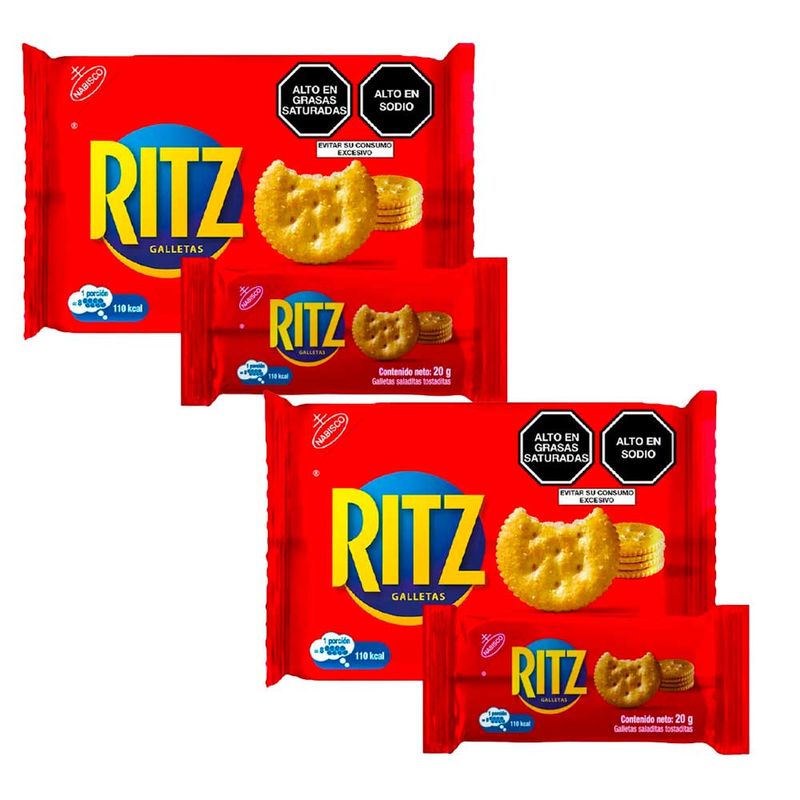 Pack Galletas Saladas RITZ Bolsa 20g Paquete 6un x 2un - Real Plaza