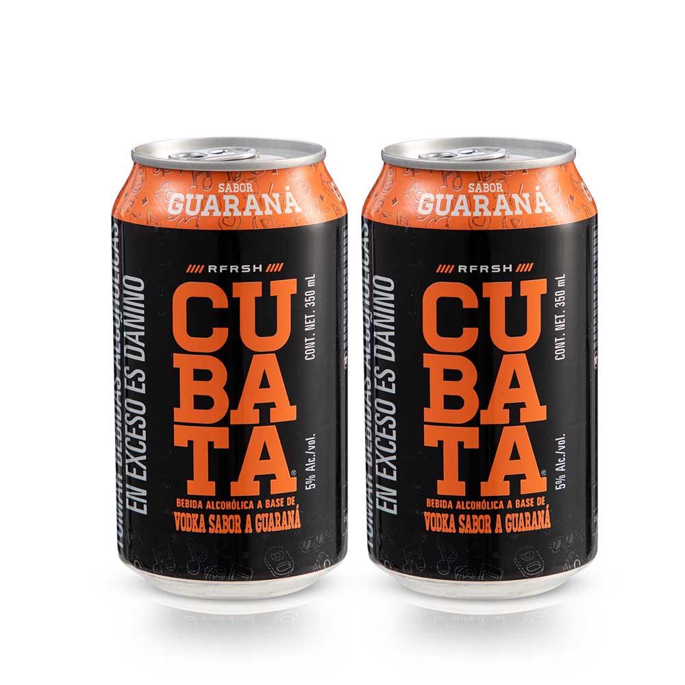 Pack Bebida Alcohólica CUBATA RTD Guaraná Lata 350ml x 2un - Real Plaza