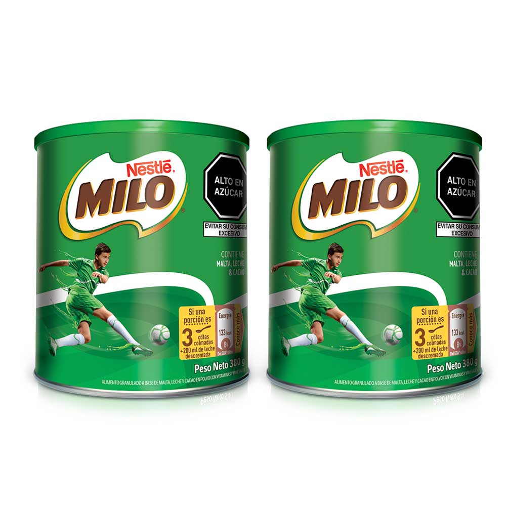 Pack Fortificante Granulado MILO Activ-Go Lata 380g x 2un - Real Plaza
