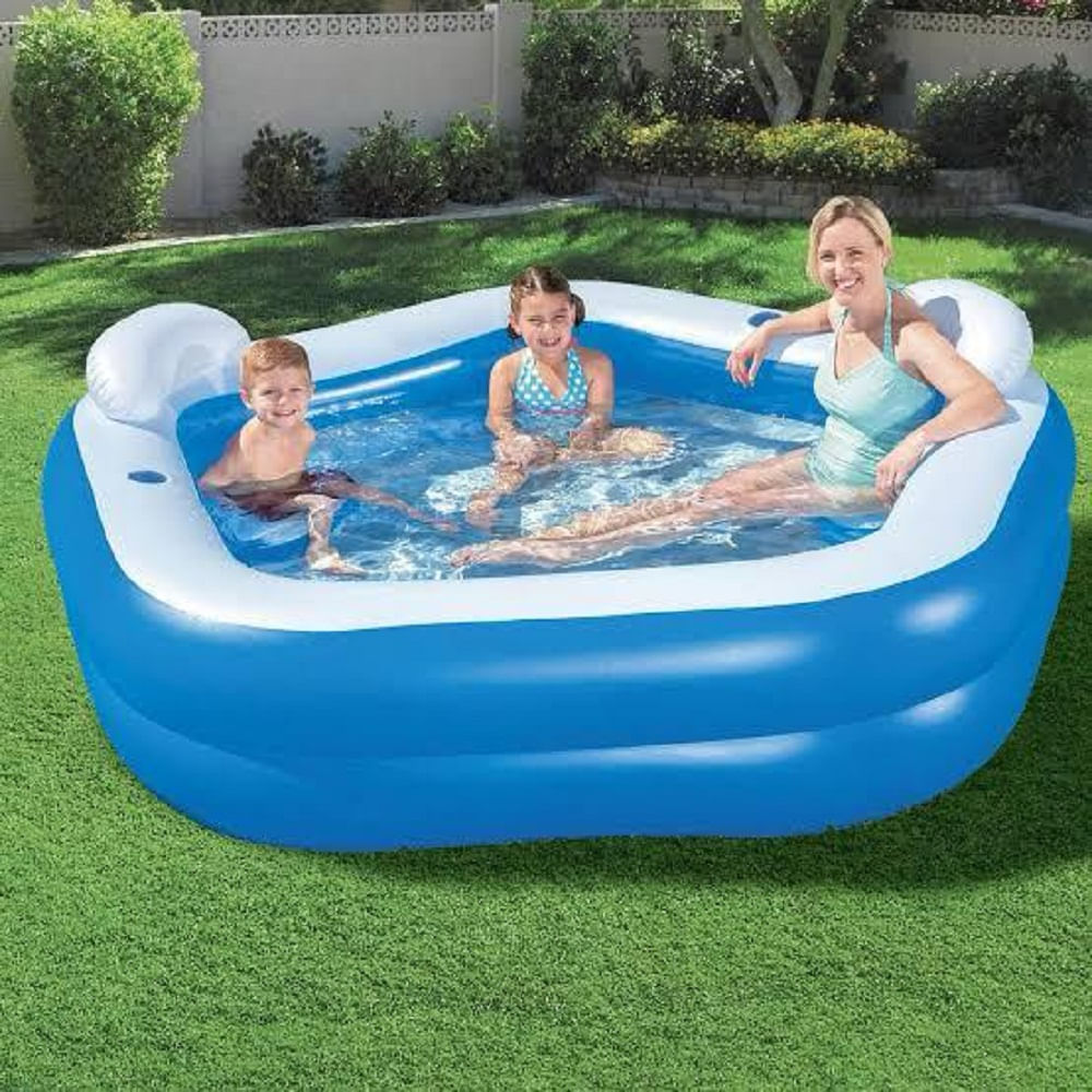 Piscina Inflable pentagonal con dos asientos - Real Plaza