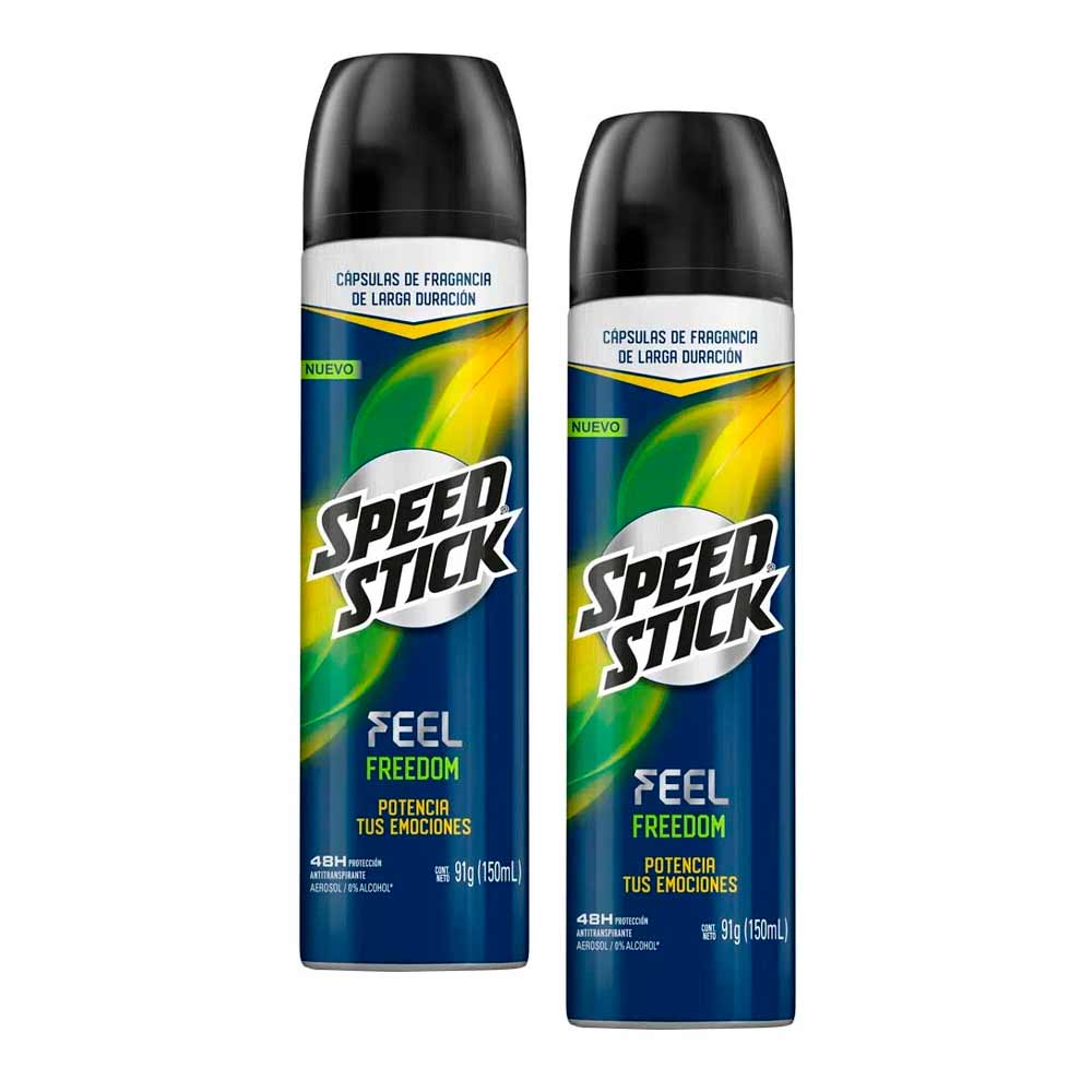 Pack Desodorante Spray SPEED STICK Feel Freedom Frasco 91g x 2un - Real ...