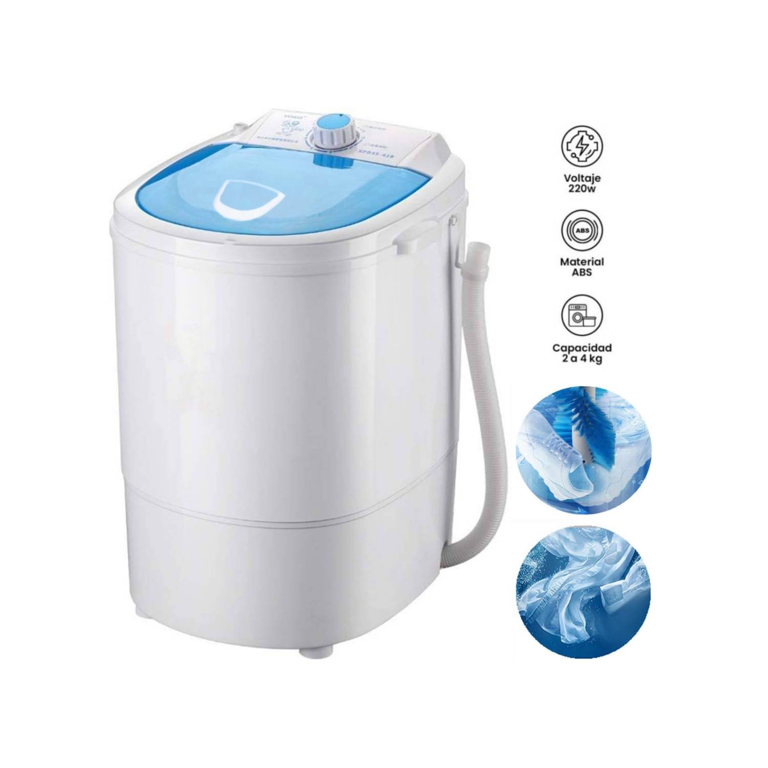 Mini Lavadora Portatil Con Canastilla Centrifuga - Real Plaza
