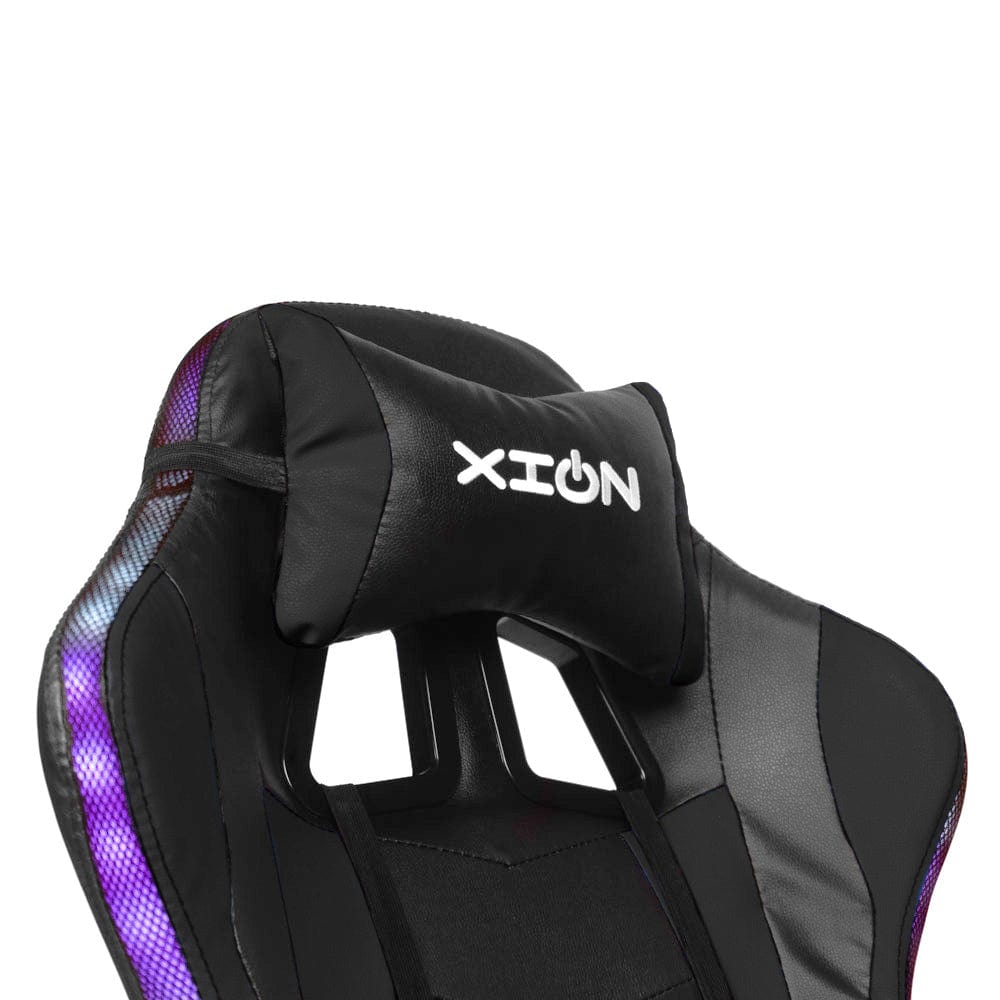 Silla Gamer con LUCES Ergonómica RAVEN RGB XION 135° con Masajeador ...