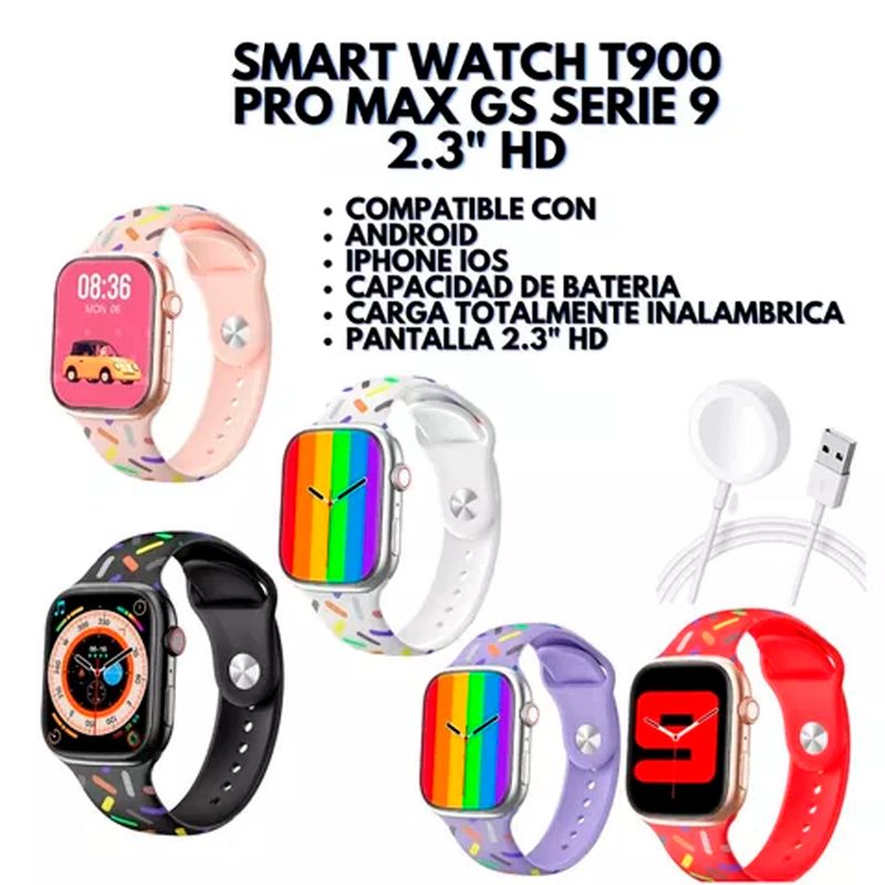 Smartwatch T900 Pro Max GS serie 9 Violeta Acuático - Real Plaza