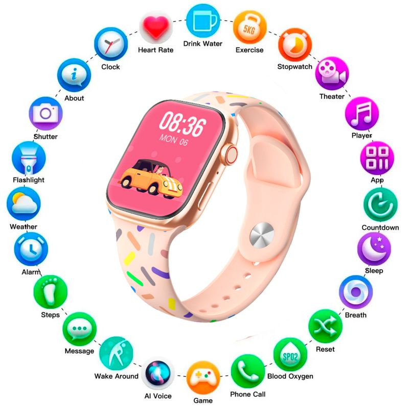 Pack Smartwatch T900 Pro Max GS serie 9 y Audífonos Air39 Rosa - Real Plaza