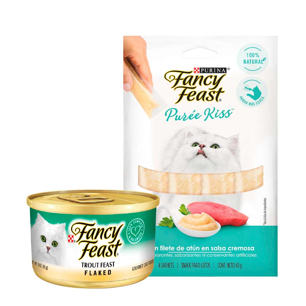 Pack FANCY FEAST Tartare Trucha Lata 85g + FANCY FEAST WET Filete de ...