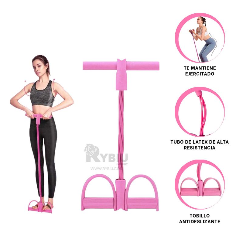 Liga Elastica de Resistencia para Ejercitarse Color Rosado - Real Plaza