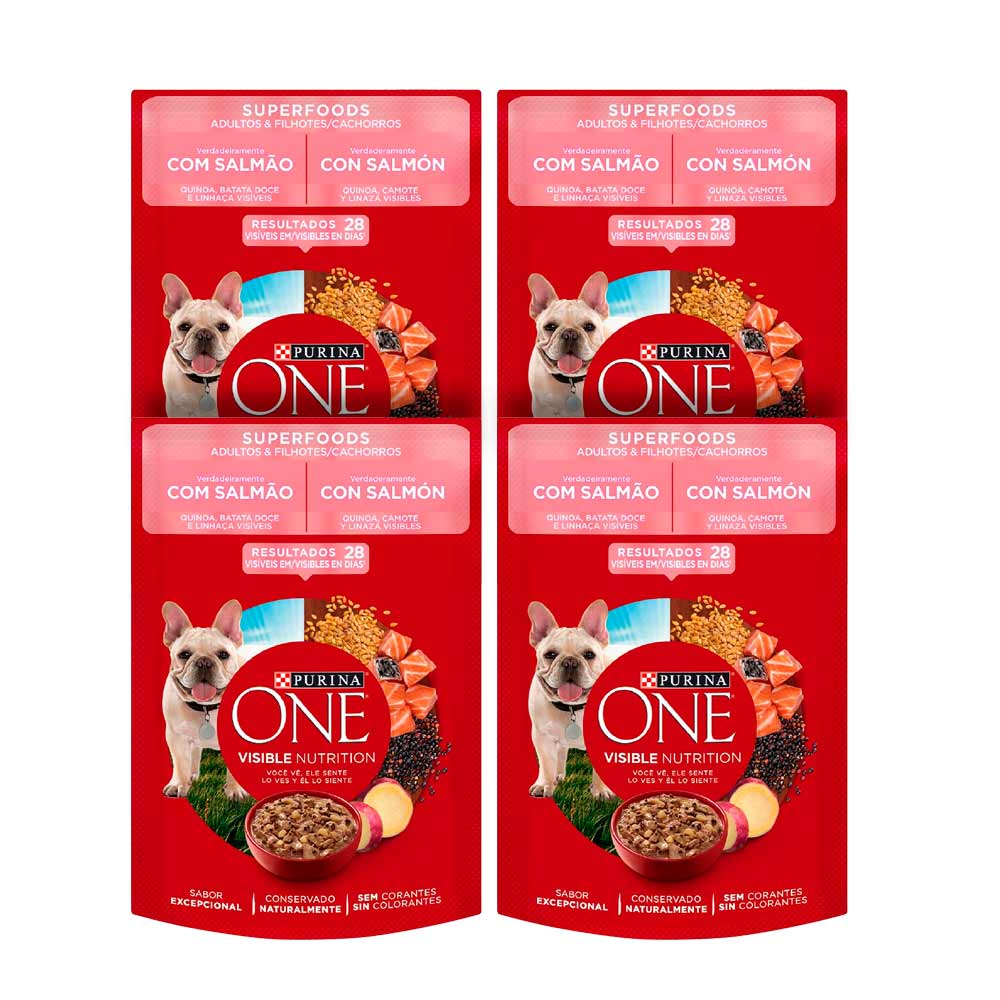 Pack Alimento húmedo para perros Purina ONE Superfoods adultos y ...
