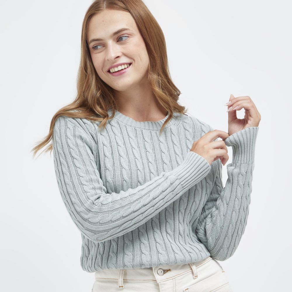 Chompa Amc Mujer Manga Larga Trenza - Real Plaza