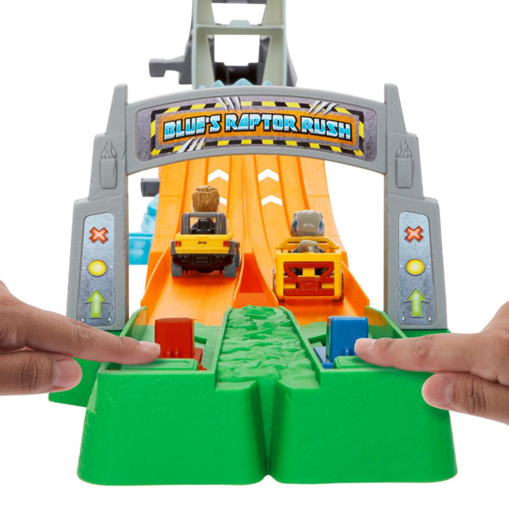 Pista De Autos Hot Wheels Racerverse Jurassic World Real Plaza