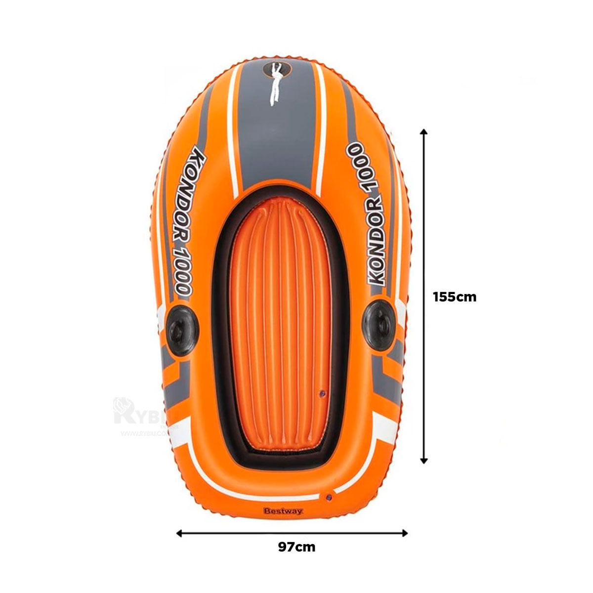 Bote Balsa Inflable Individual de Color Naranja - Real Plaza