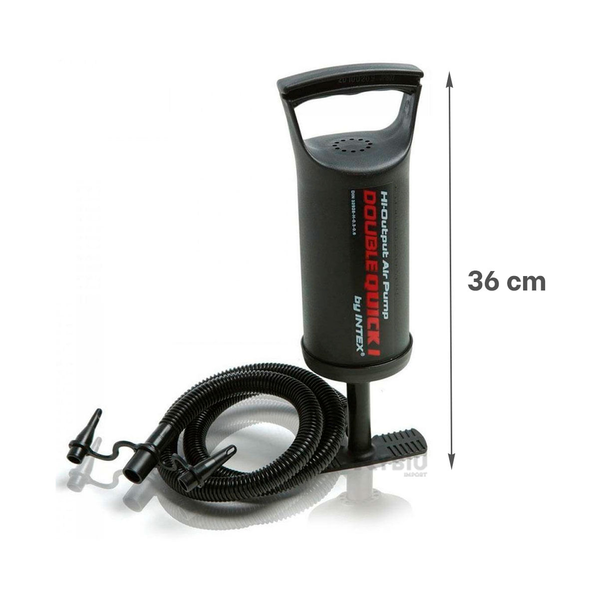 Inflador de Mano 12" Negro | Boquilla adaptable - Real Plaza