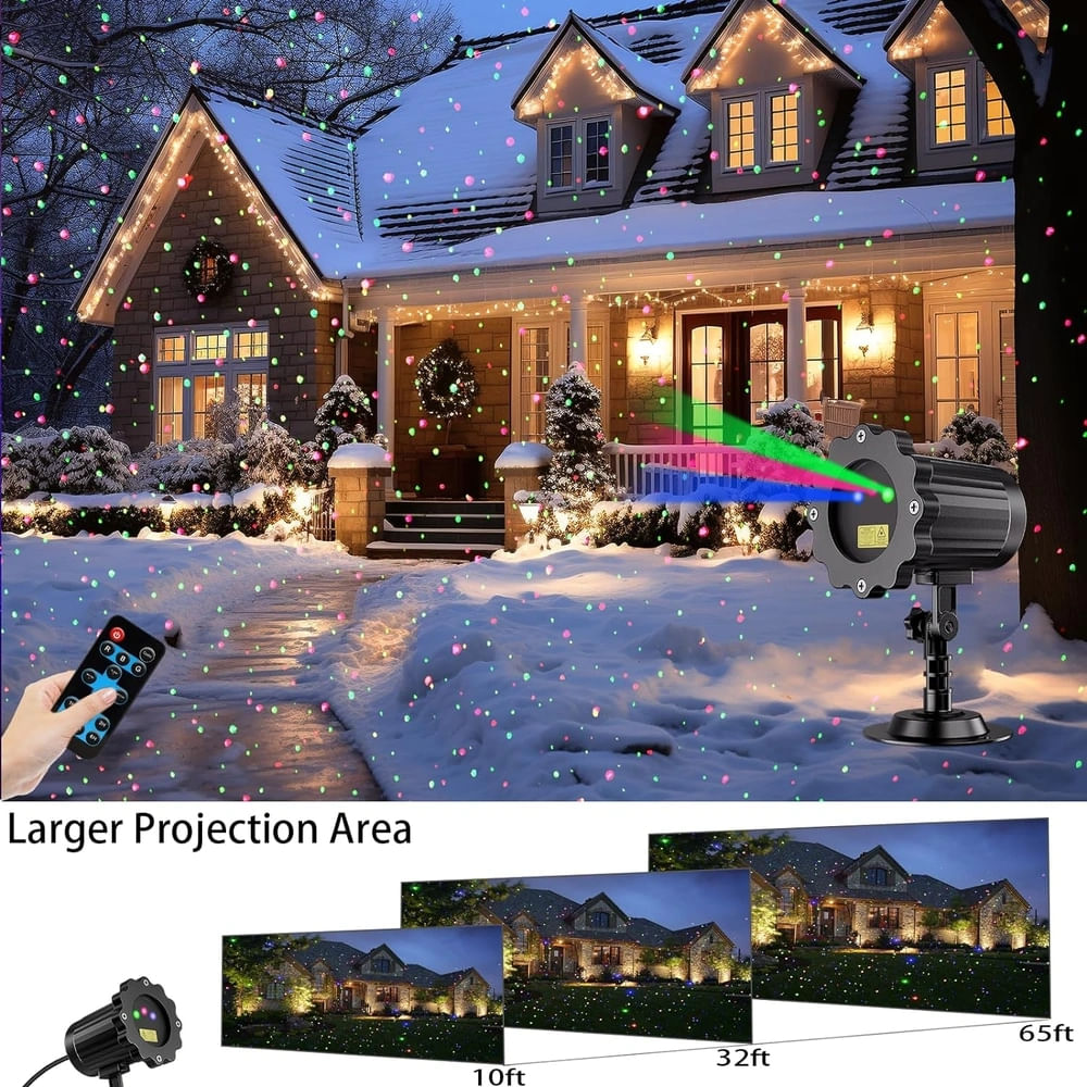 Proyector de Luces de Navidad Láser Más Brillantes Para Exteriores Rgb ...
