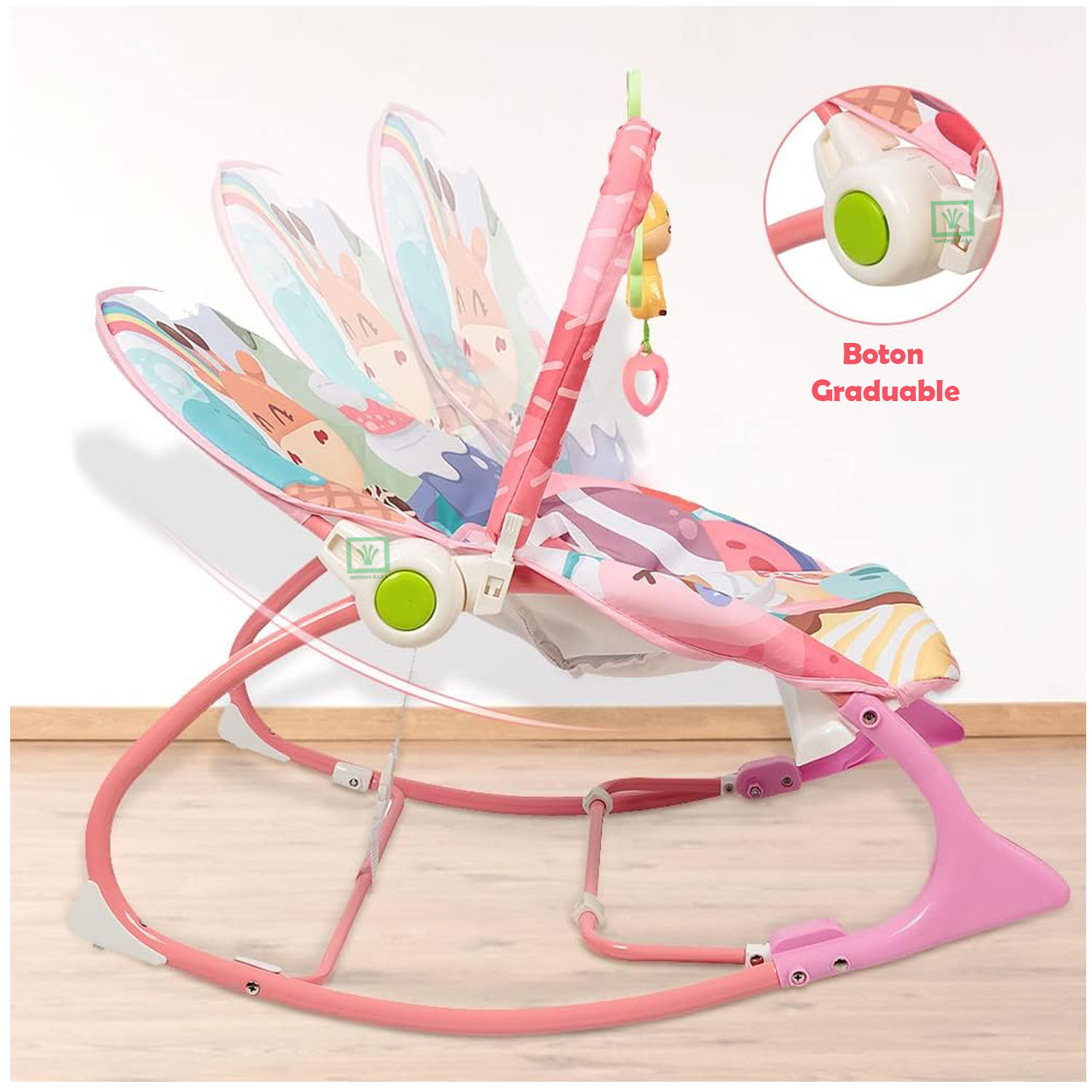 Mecedora para Bebes Musical y Vibrador Kimmy Rosado - Real Plaza