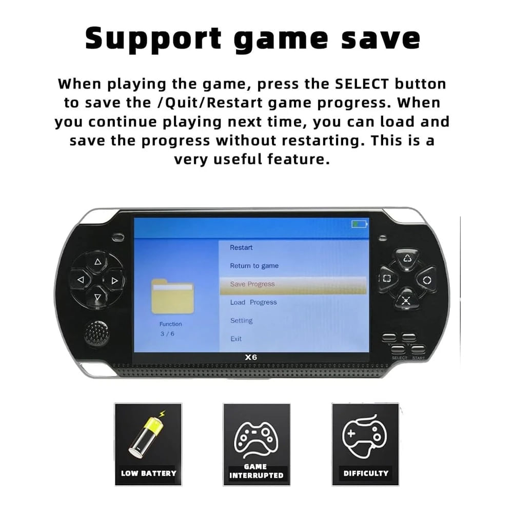 JXD Consola de Juegos Portátil de 4.3" con 2000 Juegos Retro para ...