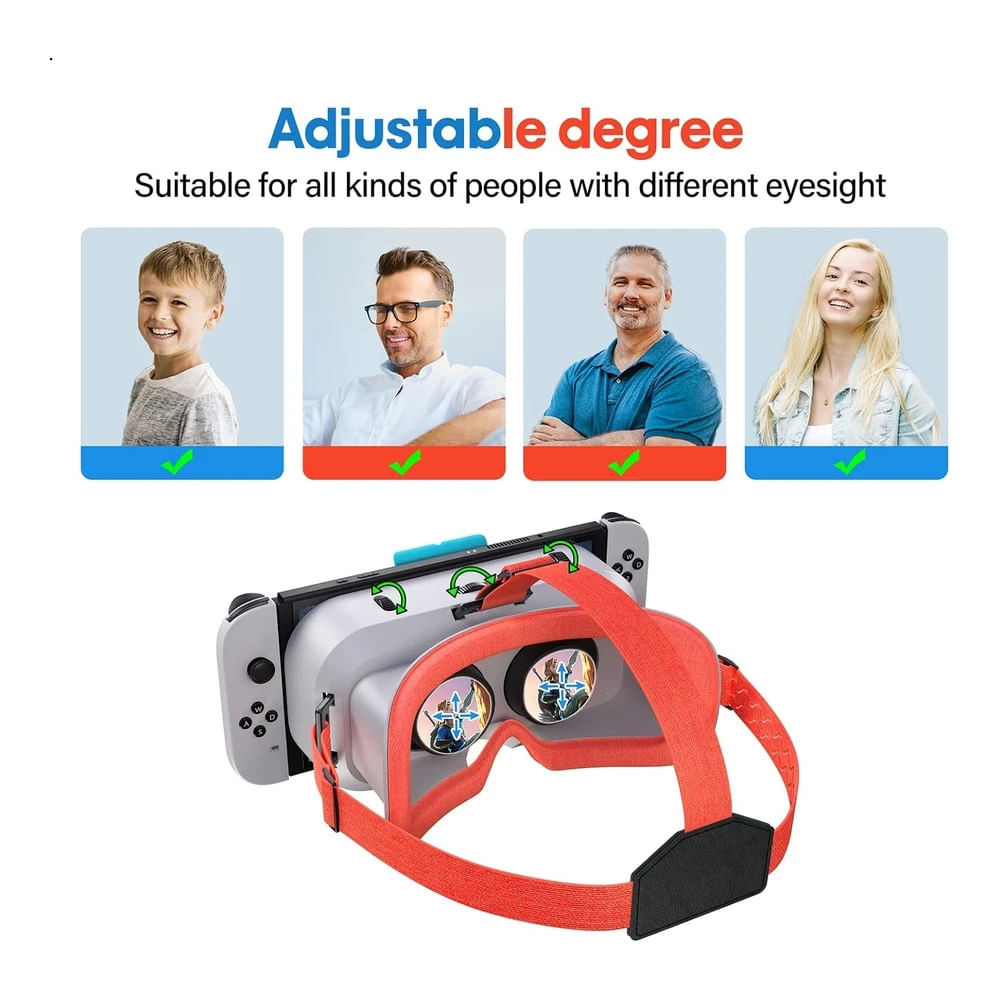 Devaso VR Headset para Nintendo Switch & Switch Oled Model - Lentes 3D ...
