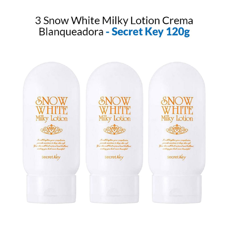 Snow White Milky Lotion 120 Gramos Secret Key 3 Unidades - Real Plaza