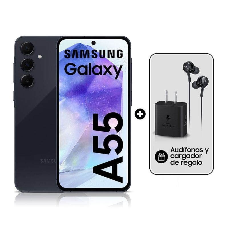 Bundle: Celular Samsung Galaxy A55 5G 256GB, 8GB ram, cámara principal ...